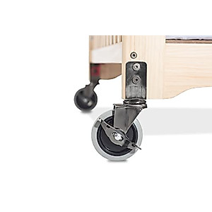 Foundations First Responder Evacuation Crib with Fixed-Side, Clearview, (Includes Evacuation Frame and Casters), Natural