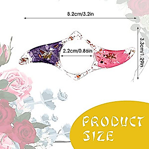 Prasacco 3 Pieces Dried Flower Resin Thumb Book Holder, Colorful Thumb Ring Page Holder for Reading Bookmark Transparent Thumb Ring Reading Accessories for Teachers Book Lovers Students Library