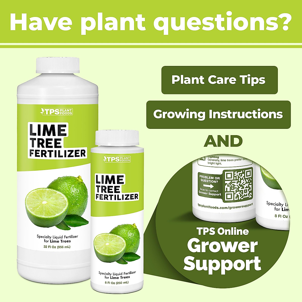 Lime Tree Fertilizer for All Lime and Citrus Trees, Liquid Plant Food 8 oz (250mL)