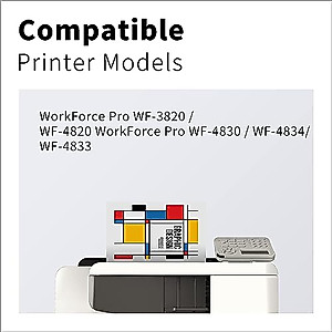 822XL Ink Cartridges Remanufactured Replacement for Epson 822XL 822 XL T822 XL for Workforce Pro WF-3820 WF-4820 WF-4830 WF-4833 WF-4834 Printer Ink (Cyan Magenta Yellow, 3-Pack T822XL)