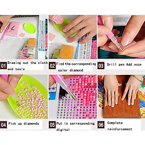 DIY 5D Diamond Painting Kits for Adults,Full Drill Embroidery Paint with Diamond for Home Wall Decor 12X16 Inch