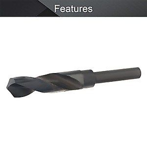 Utoolmart Reduced Shank Drill Bit 20.5mm High Speed Steel HSS 9341 Black Oxide with Straight Shank 1pcs