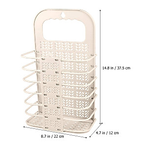 balacoo 2pcs Bath Wall Laundry Basket Foldable Laundry Hamper Multifunctional Basket Collapsible Laundry Baskets Wall Basket Wall Fruit Storage Basket White Guinea Pig Small Basket