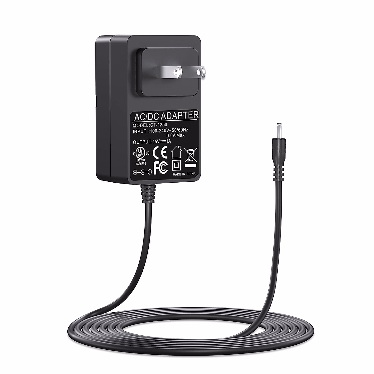 15V 1A Power Supply Charger for Car Jump Starter, Peak 450A 500A 600A 800A 1000A for Auto Battery Booster Schumacher TACKLIFE T6 DBPOWER DJS50 GOOLOO Power Supply