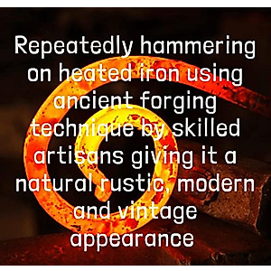 BOSKY Coat Rack Wall Mounted Heavy Duty Wrought Iron 6 Large Coat Hooks Rail | Home Decor No Rust Hooks for Hanging Clothes,Purses,Jacket,Hats,Towel (Rustic Silver)