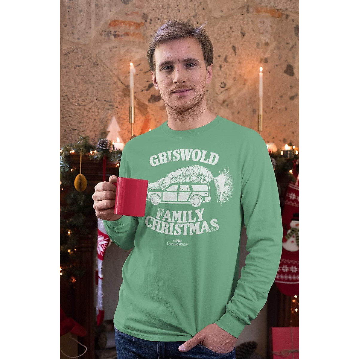 Ripple Junction National Lampoon's Christmas Vacation Griswold Family Xmas Adult Long Sleeve XL Irish Green