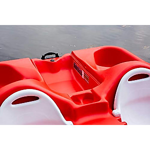Pelican Sport - PEDAL BOAT MONACO - Adjustable 5 Seat Pedal Boat, Red/White
