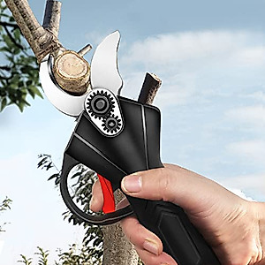 HOOUP Electric Pruning Shears for gardening tree trimming,Professional Cordless Electric Pruning  with 2 PCS Rechargeable 2Ah Lithium Battery and 25mm Cutting Diameter, Tree Branch Pruner (Black)