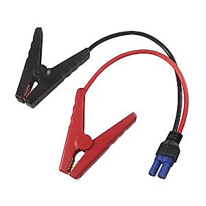 KUNCAN EC5 Jump Starter Cable with Battery Clamps - 12V Replacement Alligator Clips to EC5 Connector Car Jumper Cable for Emergency Portable Car Jump Start Battery Booster Cable 10AWG Silicone Wire