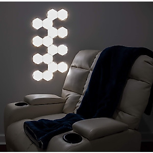 Penophiary RGB Color Changing Hexlight Modular Touch Lights Panels Wall Lighting Night Light Magnetic Hexagonal Honeycomb LED (6 Pcs)