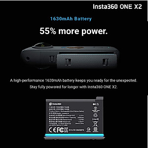 Insta360 ONE X2 360 Camera with Touchscreen - 5.7K30 360 Video, Front SteadyCam Mode, 18MP 360 Photo + InstaPano (No Card)
