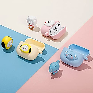 BT21 Case Compatible with Apple AirPods 3rd Generation Case, Gen Pastel Silicon Case with Compatible with AirPods 3 Case, Wireless Charging [Official Merchandise] [7FLAVORS] (Cooky)