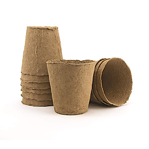 Burpee Biodegradable 4.5" Round Natural Fiber, 10 pots