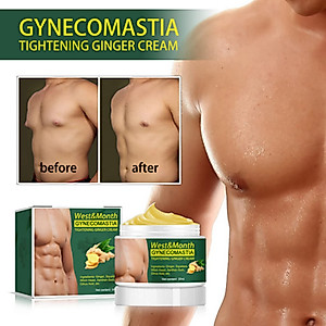 YG LianKai 2pcs Gynecomastia Tightening Ginger Cream, Ginger Cream for Men, Effectively Shrinks Men Chest Tightening Ginger Cream