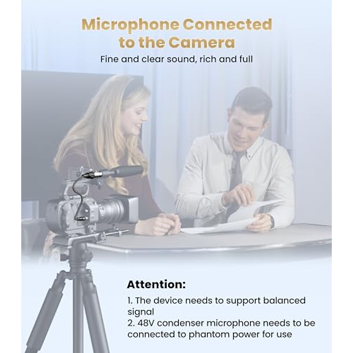 tisino XLR to 3.5mm Balanced Cable Adapter, Gold-Plated XLR Female to 1/8 inch Mini Jack Aux Mono Audio Cord for Shotgun or Condenser Microphones - 1ft