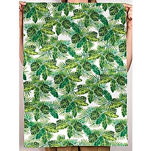 CENTRAL 23 Tropical Wrapping Paper - Palm Leaves and Monstera - 6 Sheets of Green Gift Wrapping Paper for Women - Eco Friendly - Summer - Comes with Fun Stickers