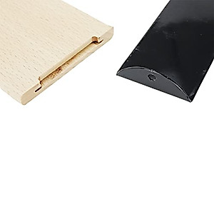 Pufguy Round Edge Beech Bookends Minimalist Wooden Book Stand Book CD for Shelves Desktops Office Library-2pcs