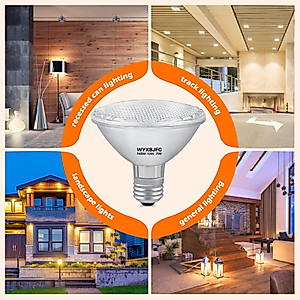 WYXBJFC Par30 75W Halogen Light Bulbs - 6 Pack Short Neck Halogen Flood Light Bulbs, 3000K Warm White, Dimmable Long Lasting Halogen Bulb with E26 Medium Base for Recessed Light Bulb, Track Light