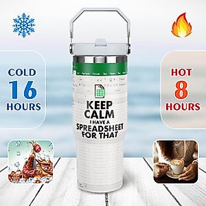 thmasamwr 30oz Excel Tumbler, Spreadsheet Coffee Mug, Relax I Have A Spreadsheet For That Mug for Accountant, CPA, Coworker, Funny Spreadsheet Excel Gifts for Men Women