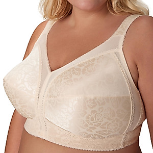 PLAYTEX Womens 18 Hour Comfort-strap Wireless Bra, Full-coverage With 4-way Trusupport, Single & 2-pack Bras, Natural Beige, 36C US