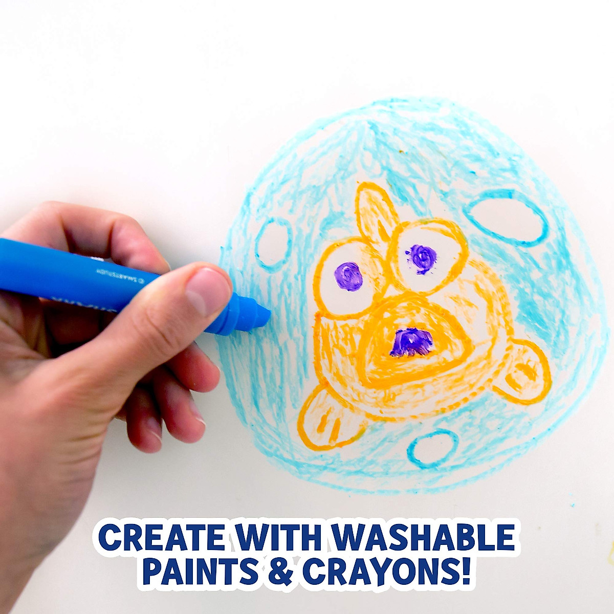 Baby Shark Bath Art Creations Play Set for Kids & Toddlers - Draw Washable Artwork During Bathtime or Shower Time - Dissolvable & Washable Paints, Crayons & Stickers for Kids Ages 3, 4, 5, 6