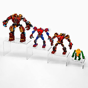 8Pcs Acrylic Display Risers(6",5",4"3") Clear Product Stand,Cupcakes Holder Dessert Display Transparent Showcase Stands, Candy Bar Risers, Acrylic Lifts Display for Figures