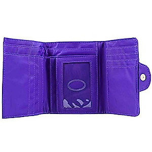 Big Skinny Women's Trixie Tri-Fold Slim Wallet, Holds Up to 30 Cards, Purple