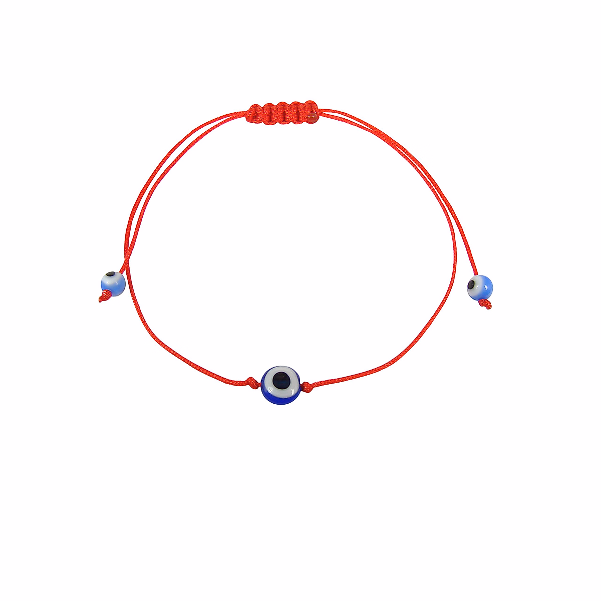 Martinuzzi Accessories Evil Eye Red String Bracelet. Lucky Turkish Eye Red Cord Bracelet. (Royal blue eye)
