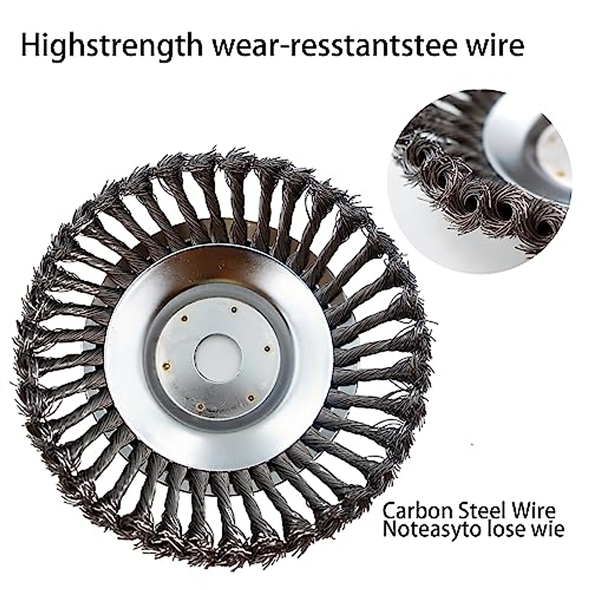 ZXJHGXS Lawn Mower Trimmer Head Grass Head Universal Weed Eater Head Steel Wire Cutter Trimmer Head 8Inch