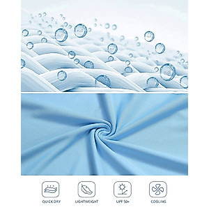 (Size:2XL) 2 Pack Womens Long Sleeve UV Sun Shirts UPF 50+ Workout Swim Rash Guard Tops