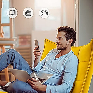 MCombo Accent Chair with Ottoman, Velvet Modern Tufted Wingback Club Chair, Upholstered Leisure Chairs with Metal Legs for Bedroom Living Room 4079 (Yellow)