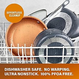 Gotham Steel 10 Piece Pots and Pans Set with Ultra Nonstick Diamond Surface, Includes Frying Pans, Stock Pots, Saucepans & More, Stay Cool Handles, Oven Metal Utensil & Dishwasher Safe, 100% PFOA Free