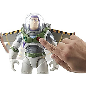 Disney and Pixar Lightyear 12-in Action Figure with Vapor Effect & Sounds, Buzz Lightyear Jetpack Liftoff Toy