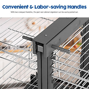 Xverycan Modern Cabinet Corner Organizer, 2-Tier 4-Basket Pull Out, Soft Close, 26.7"L x 18.1"W x 22.4"H