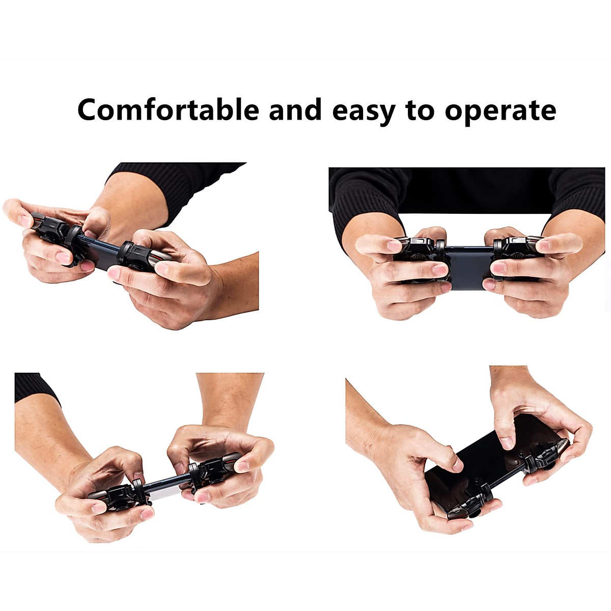 6 Trigger Mobile Game Controller for 6 Fingers Operation with Key Layout Diagram,Joystick Gamepad Compatible with PUBG/Fornite/Call of Duty/Rules of Survival/Knives Out