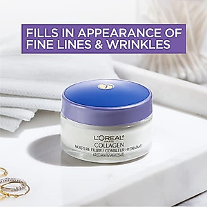 L'Oreal Paris Skincare Collagen Face Moisturizer, Day and Night Cream, Anti-Aging Face, Neck and Chest Cream to smooth skin and reduce wrinkles, 1.7 oz