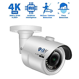 GW Security Smart AI 16 Channel H.265 PoE NVR Ultra-HD 4K (3840x2160) Security Camera System with 12 x 4K (8MP) 2160P Face Recognition/Human/Vehicle Detection Outdoor Indoor Surveillance IP Camera