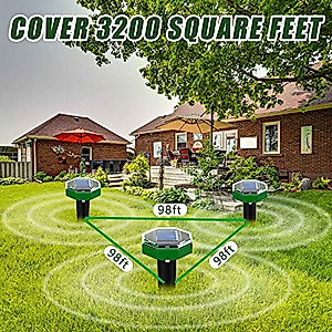 Solar Mole Repellent 12 Pack,Gopher Repellent Ultrasonic Waterproof for Outdoor Garden Lawn Yard Get Rid of Gophers, Moles, Groundhogs，Voles