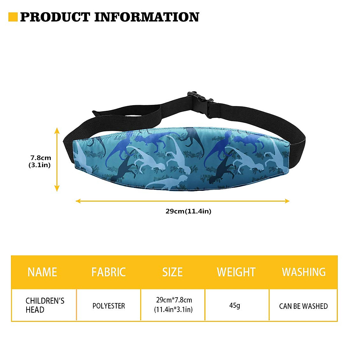 HUGS IDEA USA Flag American Flags Babies Car Pillows, Stroller Carseat Sleeping Head Support for Child Kids, Baby Carseat Head Support Cushion