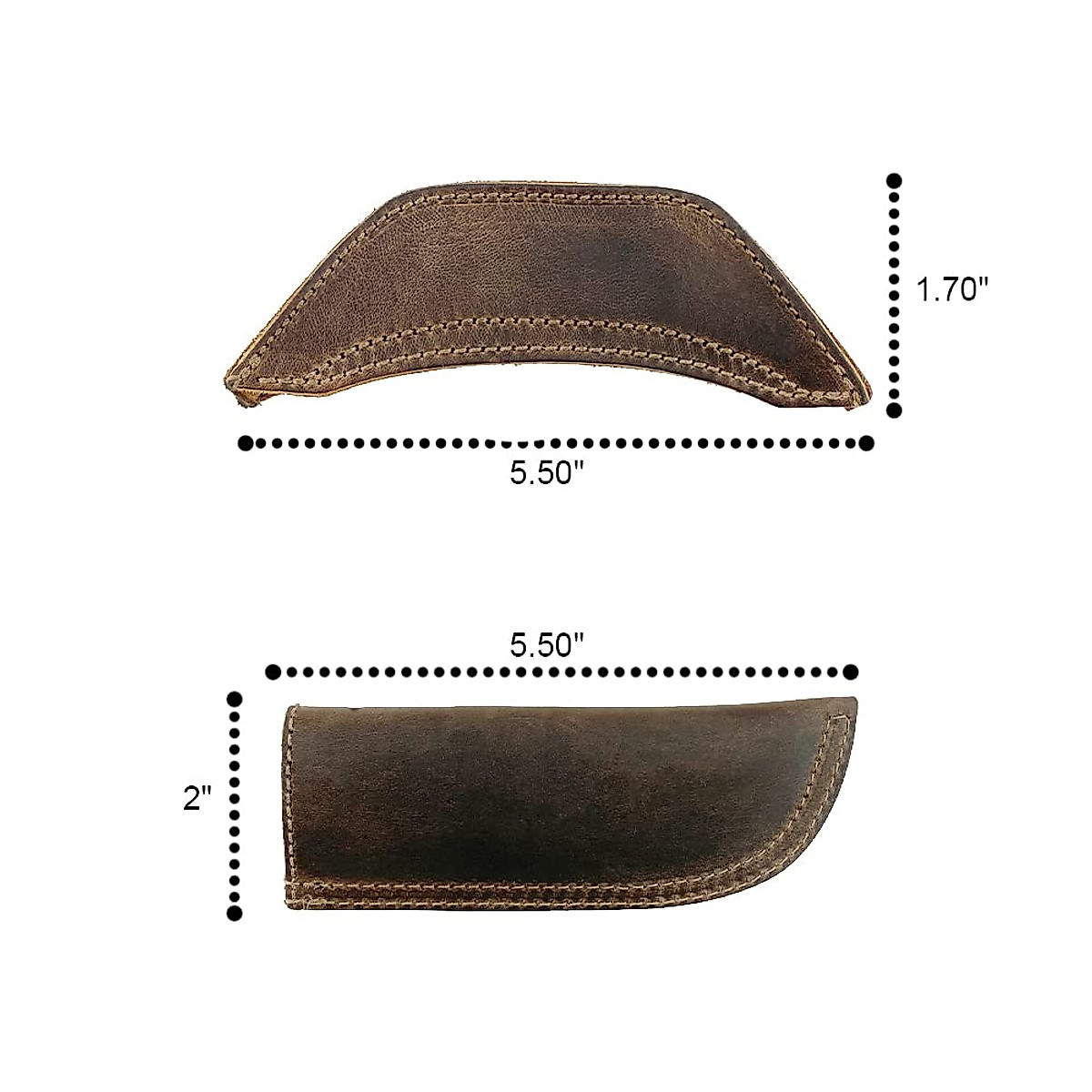 Hide & Drink, Set of 2 Hot Handle Holders, Panhandle & Side Kick, Heat Resistant, Assist Grip for Cast Iron Skillets & Pans, Full Grain Leather, Handmade, Bourbon Brown