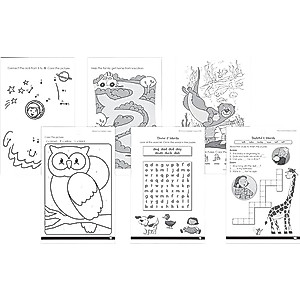 School Zone - My First Activities On-the-Go! 6-Pack Workbook Set - Ages 4+, Preschool to 2nd Grade, Dot-to-Dot, Hidden Pictures, Mazes, Coloring, and More (School Zone Little Busy Book™ Series)