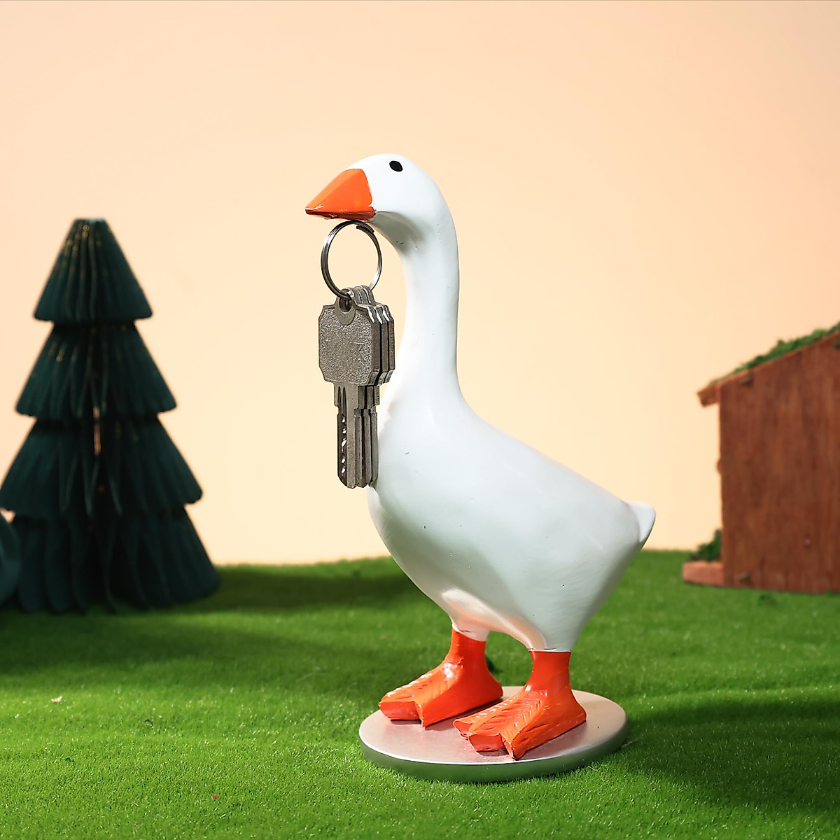 Anywin Magnetic Goose Key Holder Cute Home Decor Kawaii Room Office Table Desk Decor Aesthetic Funny Sculpture Bedroom Decor Housewarming Gifts for Women Men1 Pack Large