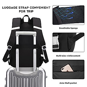 Laptop Backpack can hold 15.6 Inch Bag College Backpack Travel Daypack for Overnight Backpack suitable for Women (Black)