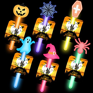 FZR Legend 24 Halloween Party Favors Glow Sticks for Kids, 4 Inch Glow Sticks Halloween Glow in the Dark Party Supplies Halloween Goodie Bags Stuffers Classroom Prizes