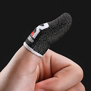 Finger Covers Compact Anti-scratch Gaming Finger Thumb Gloves Anti-scratch Sweat-proof Black