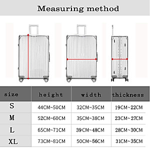 WUJIAONIAO Travel Luggage Cover Spandex Suitcase Protector Washable Baggage Covers (S (for 18-20 inch luggage), Go Travel)