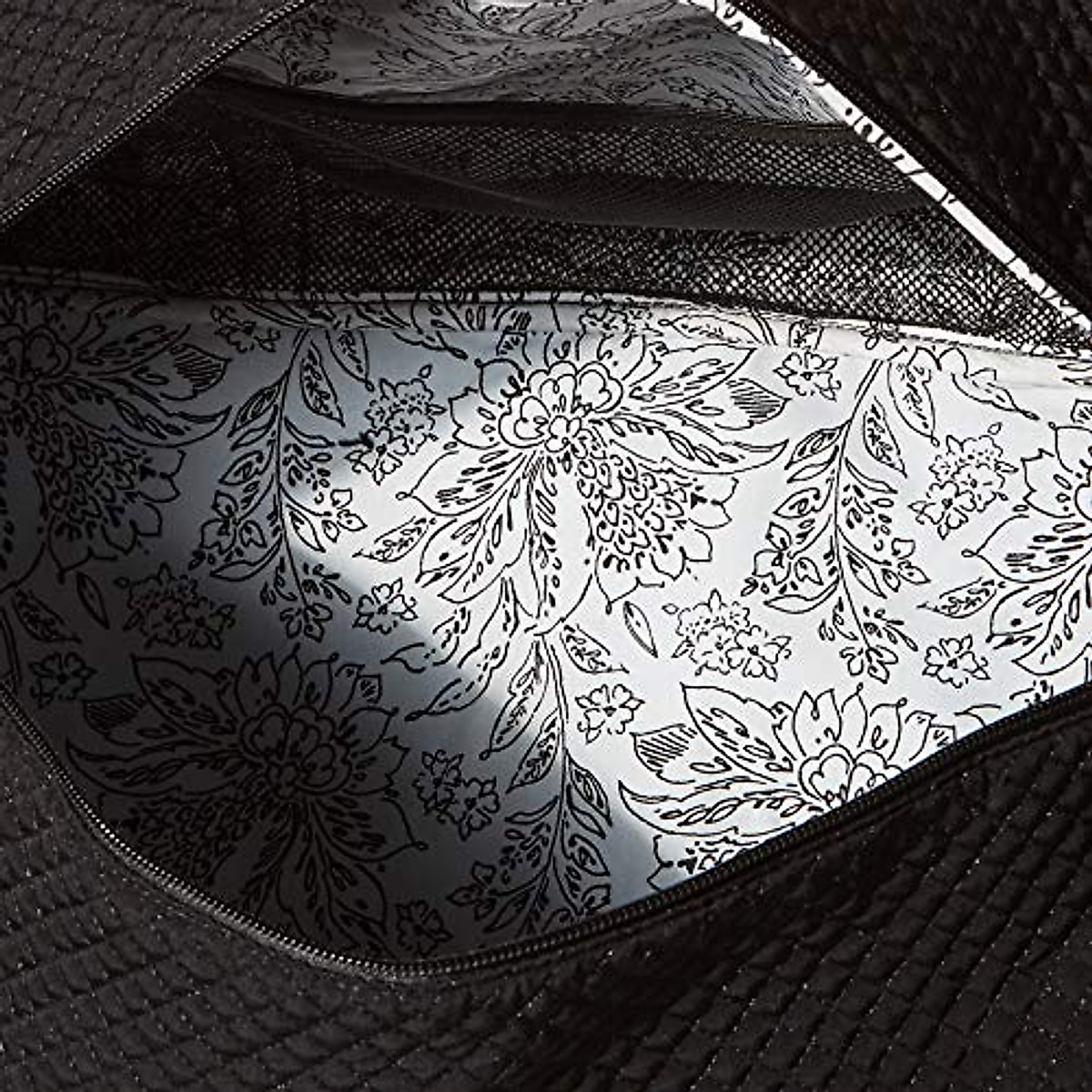 Vera Bradley Women's Microfiber Medium Travel Duffle Bag, Classic Black, One Size