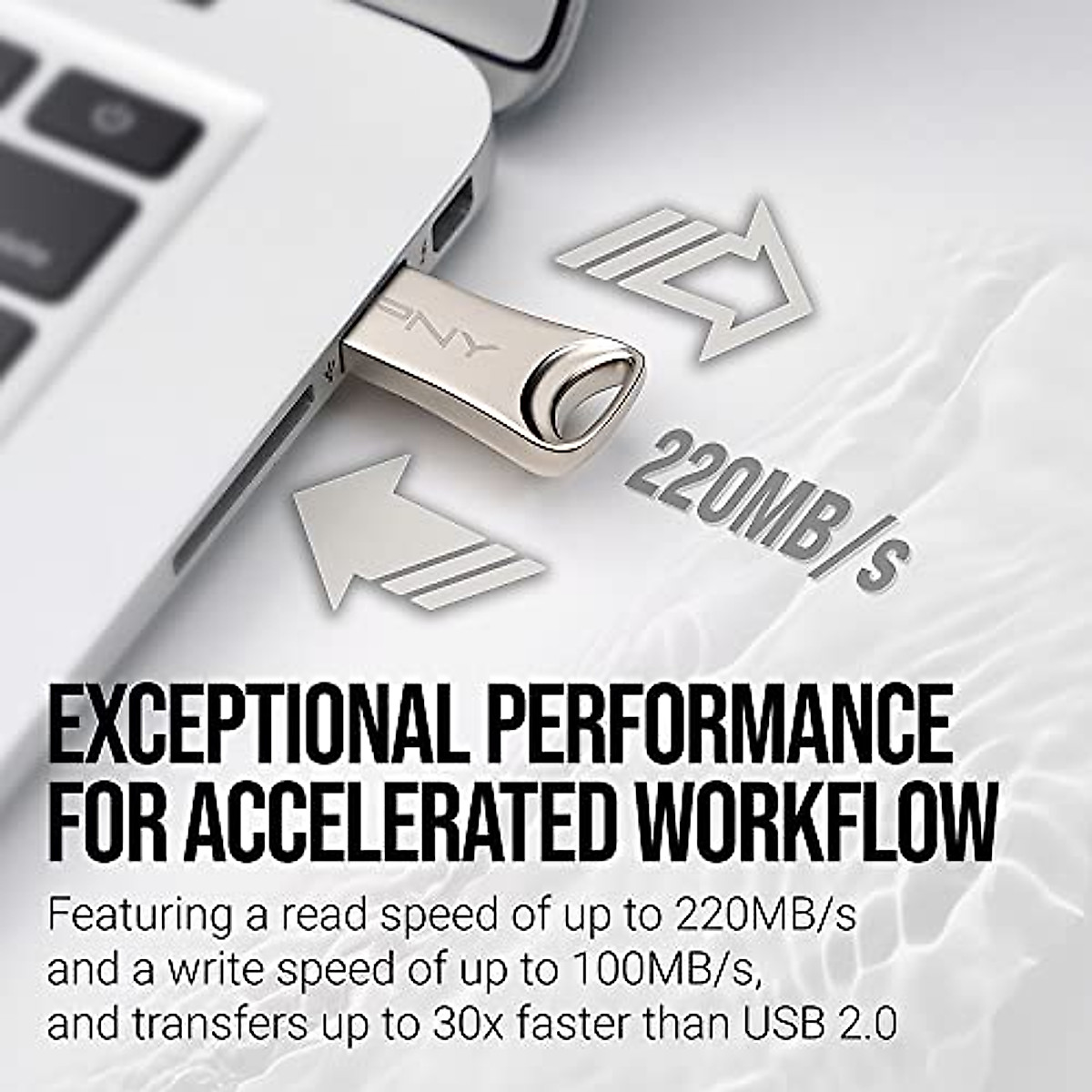 PNY 512GB Elite-X USB 3.2 Flash Drive - 220MB/s, Durable Premium Metal Housing, for Storing, Sharing, and Protecting Important Content, ‎ P-FDI512ELTX-GE, Silver