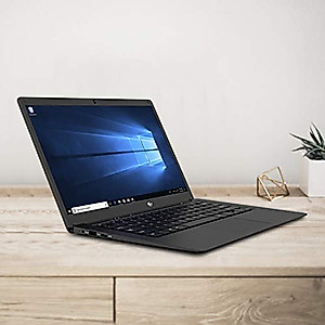 Ematic 14.1" Laptop PC with Intel Atom Quad-Core Processor, 4GB Memory, 32GB Flash Storage and Windows 10, Black (Ewt147), 14-14.99 inches