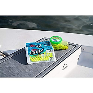 Berkley GAPSM4-CH Gulp! Alive! Swimming Mullet, Chartreuse, 12.5 Ounces, 4in - Pint 4x7